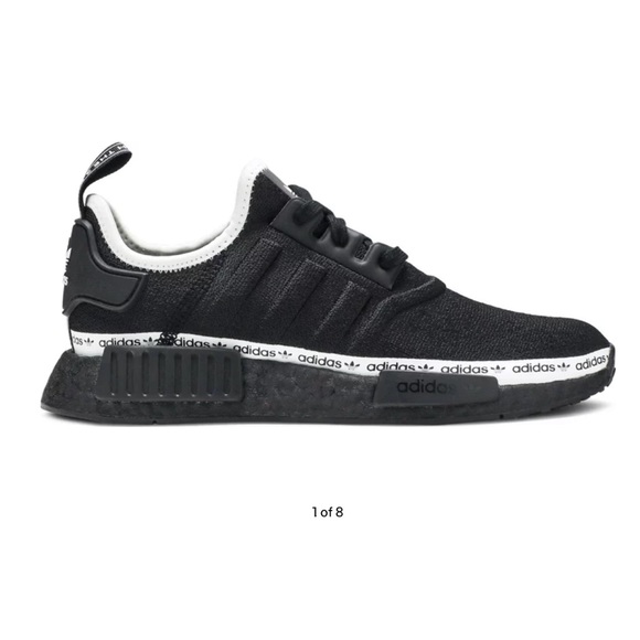 adidas | Shoes | Adidas Nmd R Black Tape Logo | Poshmark